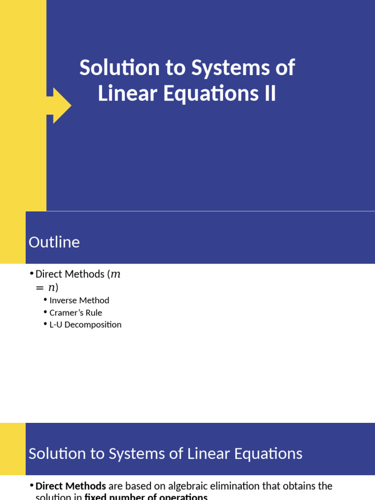 05 Solution To Systems of Linear Equations II | PDF | Matrix ...