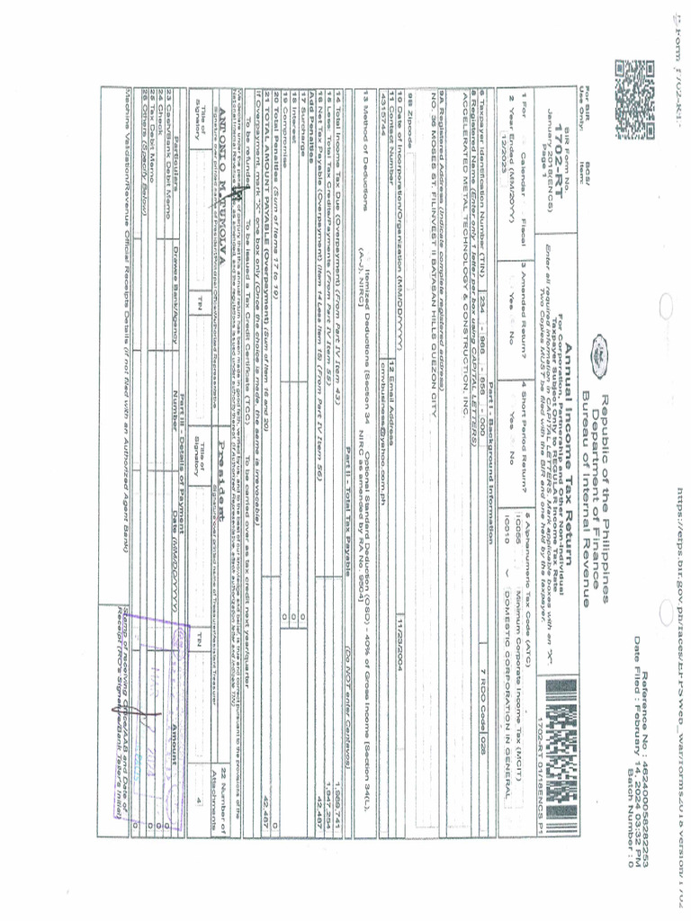 Itr Amtci 2023 | PDF