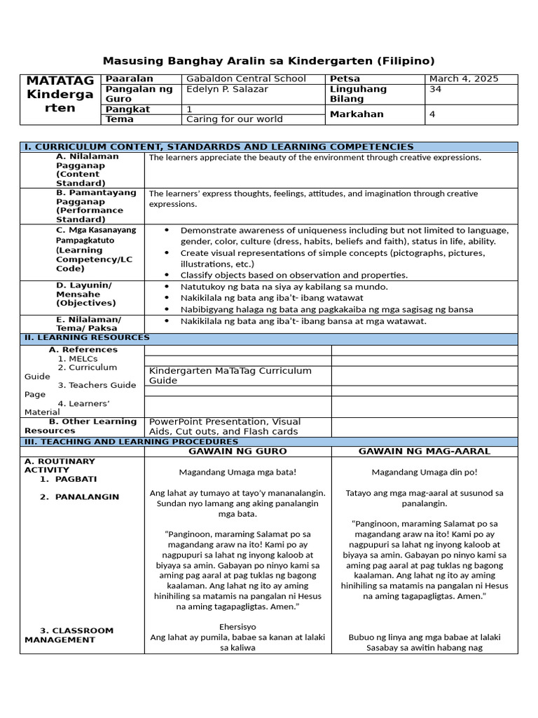 MaTaTag_Kindergarten | PDF