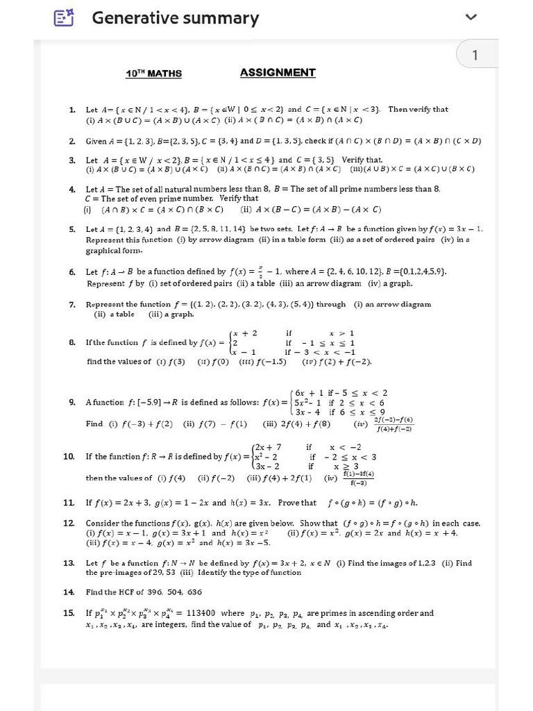 Maths Assignment | PDF