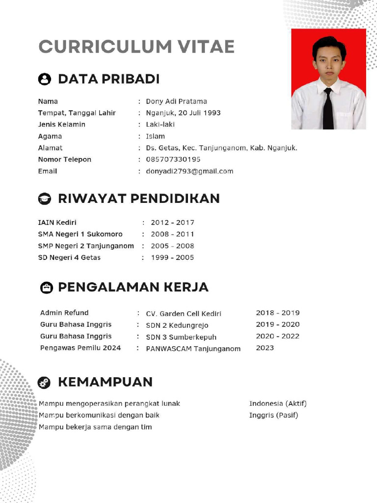 Curriculum Vitae (Dony) | PDF