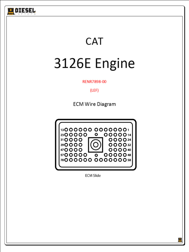 3126E Engine ECM Wire Diagram Guide | PDF | Vehicle Parts | Automotive ...