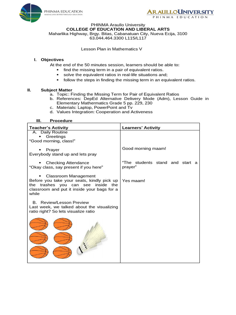 Q2 Finding The Missing Term in A Pair of Equivalent Ratios | PDF | Learning