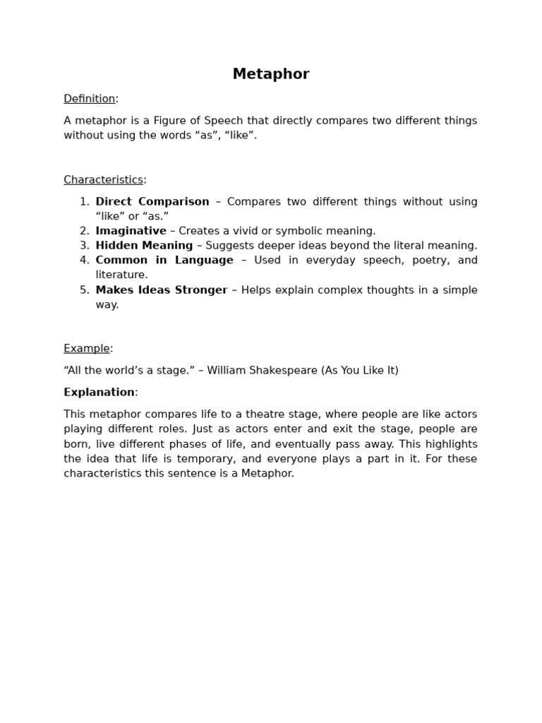 Metaphor | PDF