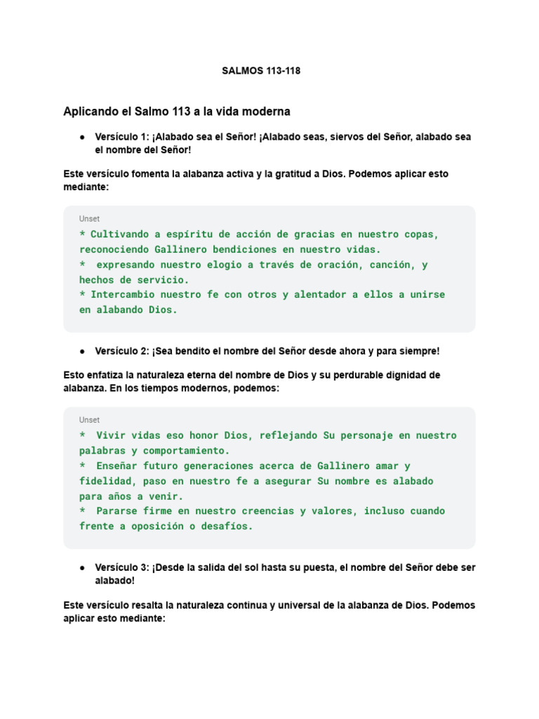 Salmos 113-118 | PDF | Salmos | Gratitud