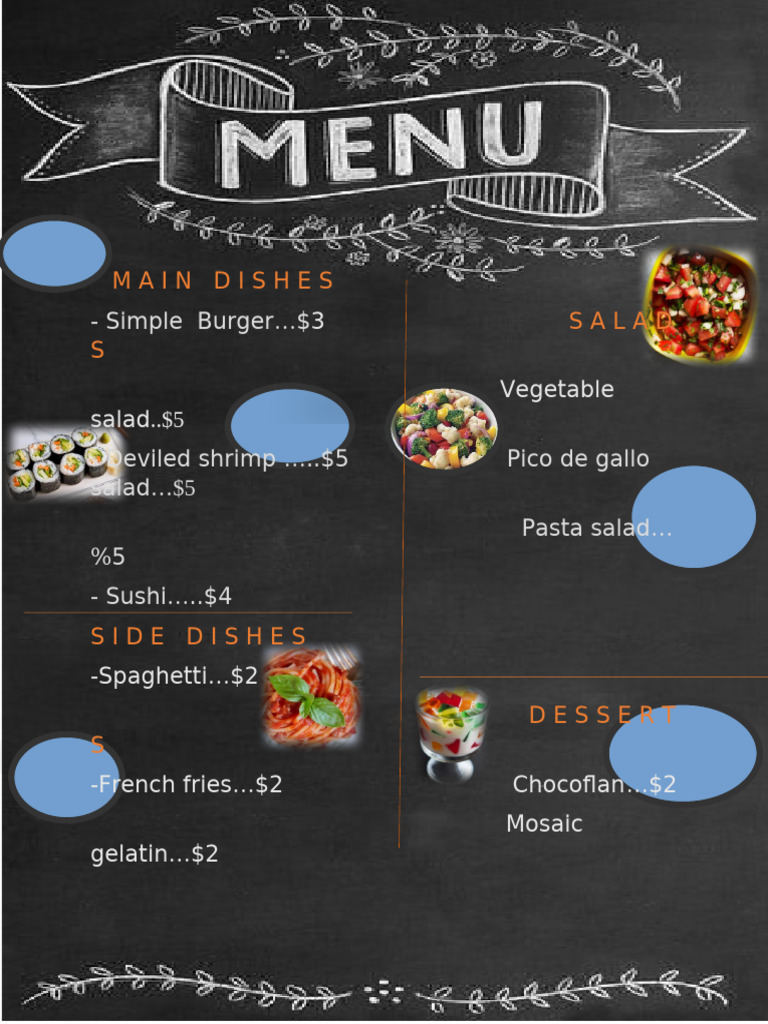Menu Ingles 3g | PDF