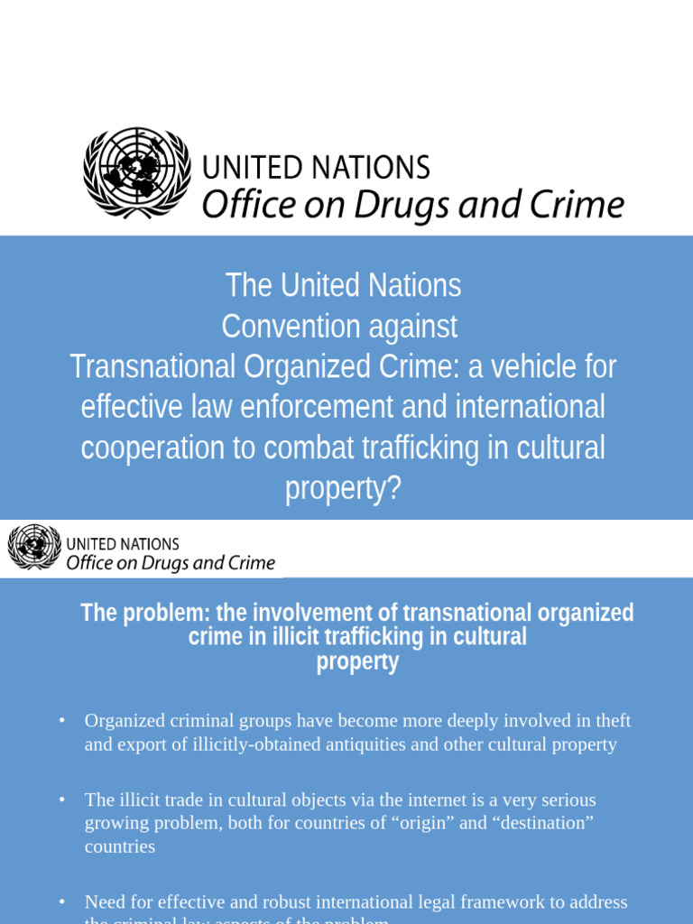 UNTOC Trafficking in Cultural Property | PDF | Crimes | Crime & Violence
