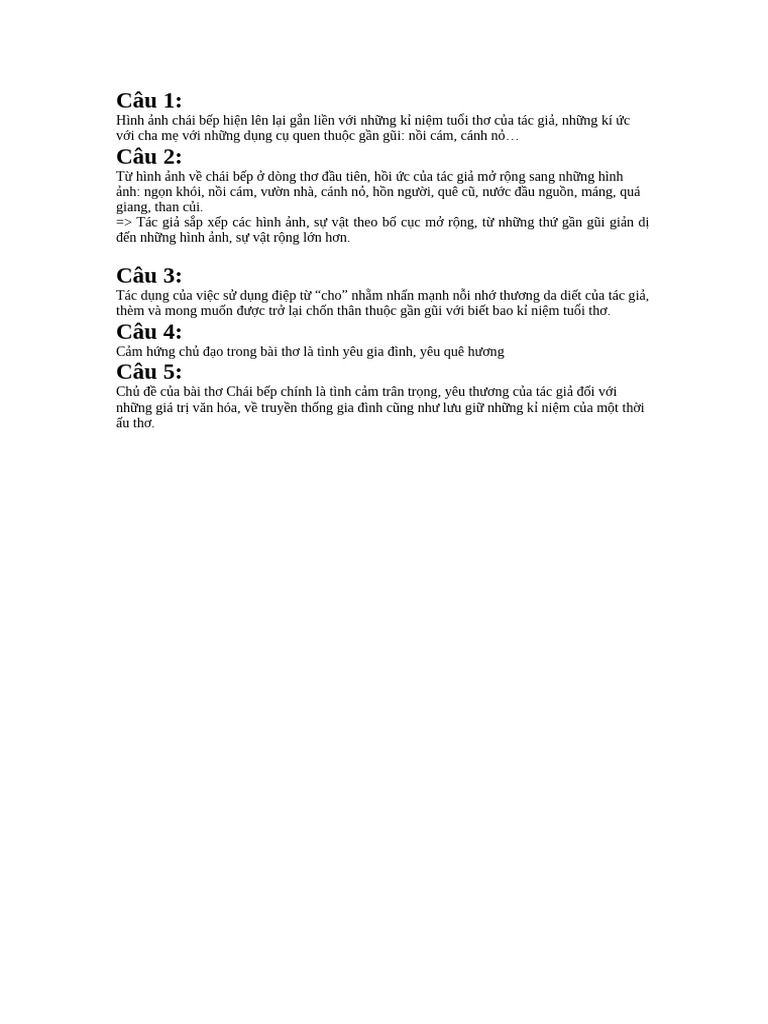 Chái bếp | PDF