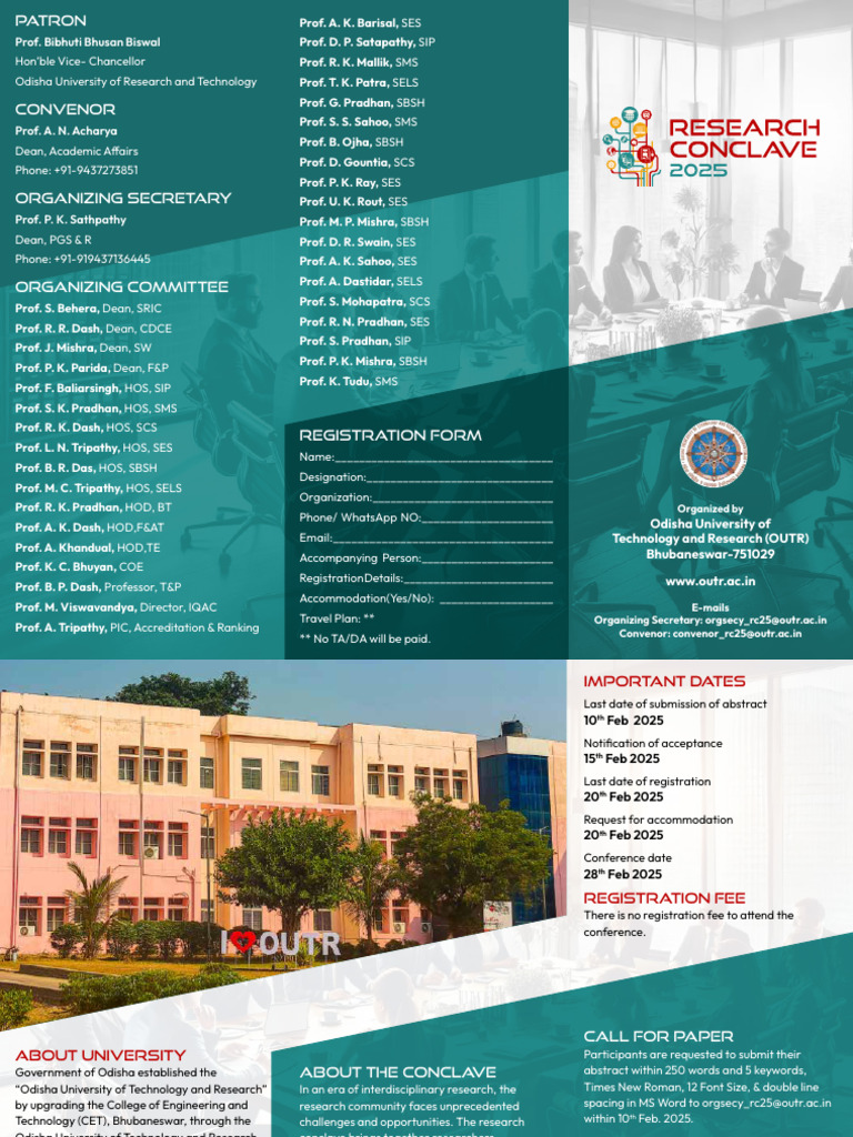 Flyer - Research Conclave 2025 | PDF | Academic Degree | Science
