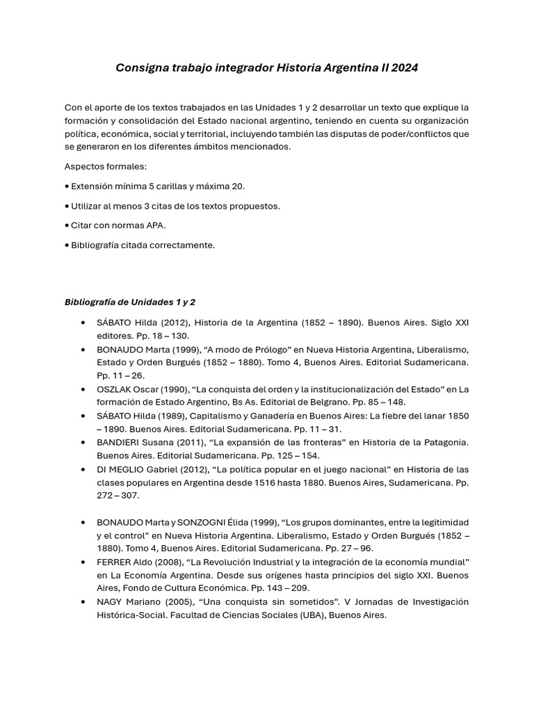 Consigna_actividad_Unidades_1_y_2_ | PDF | Argentina | Buenos Aires