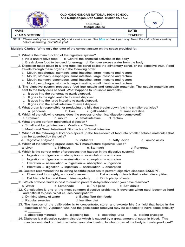 Test Construction Multiple Choice | PDF | Meiosis | Genotype