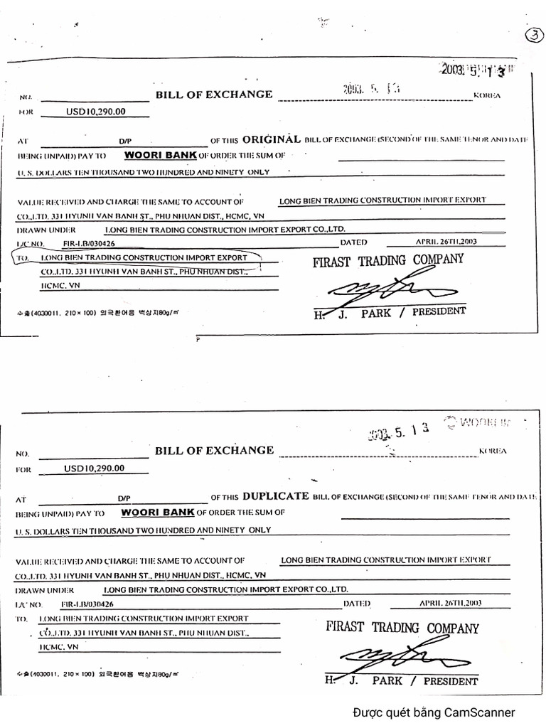 Bill of Exchange | PDF