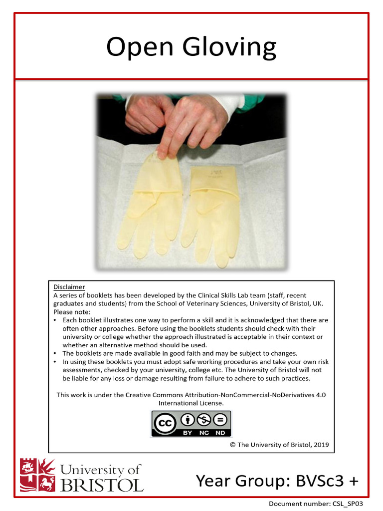 Open Gloving | PDF | Glove | Hand