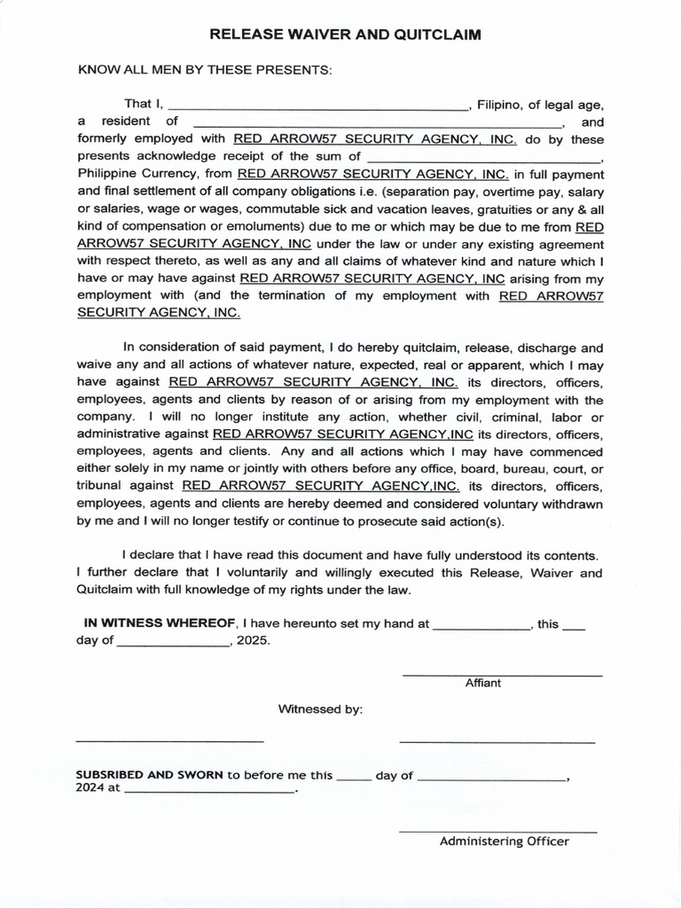 Quit Claim Form | PDF