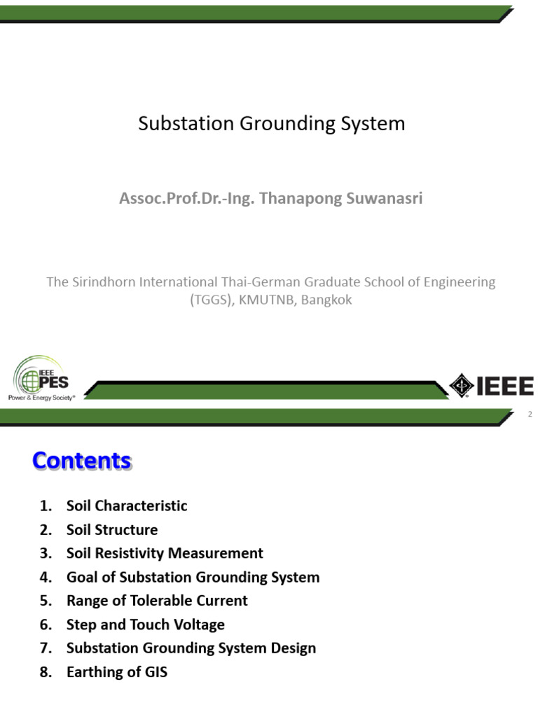 4 การออกแบบและการคำนวณด้าน Primary System ของสถานีไฟฟ้าแรงสูง-Grounding ...