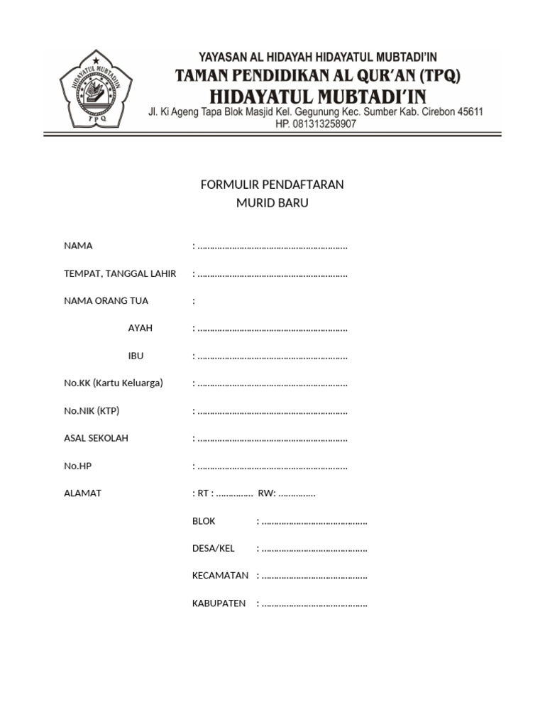 FORM.PPDB | PDF