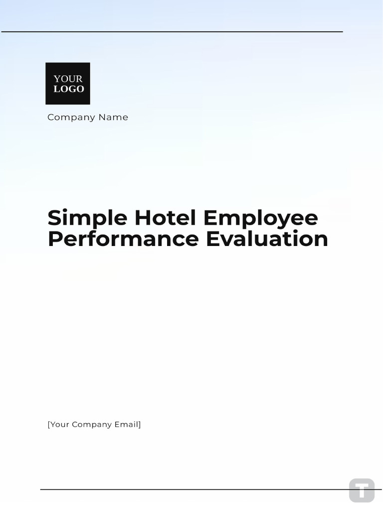Simple Hotel Employee Performance Evaluation Template | PDF
