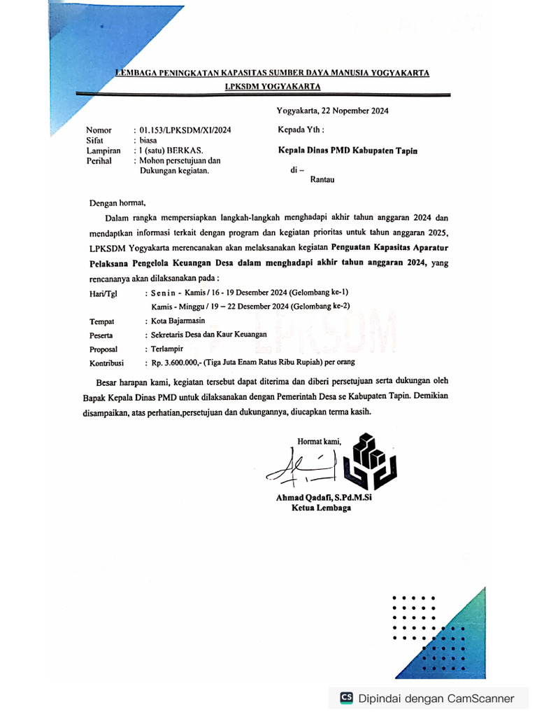 Proposal Bimtek Penutupan Kas | PDF