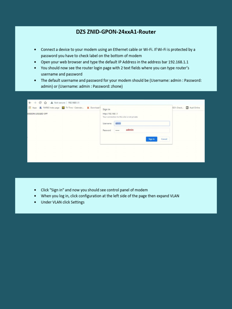 DZS ZNID GPON 24xxa1 | PDF