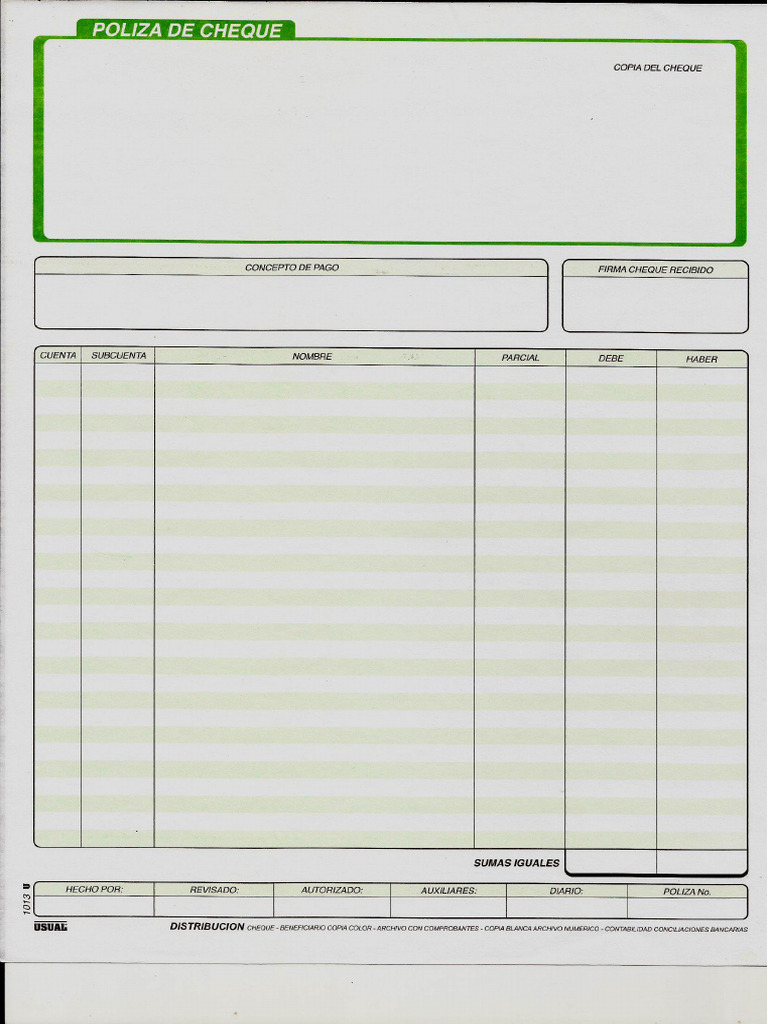 Formatos de Contabilidad 1-2 | PDF