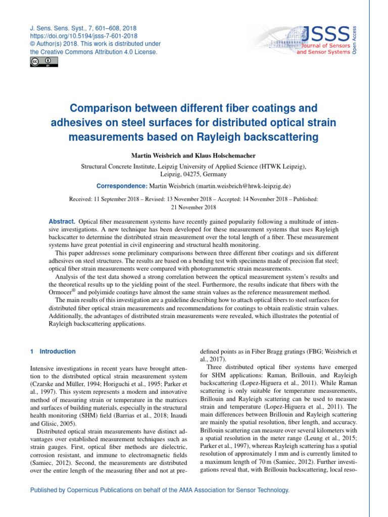 Comparison Between Different Fiber Coatings and ADHESIVES On STEEL ...
