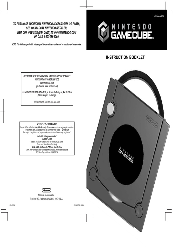 NINTENDO GameCube gcn101 Manual English | PDF | Menu (Computing ...