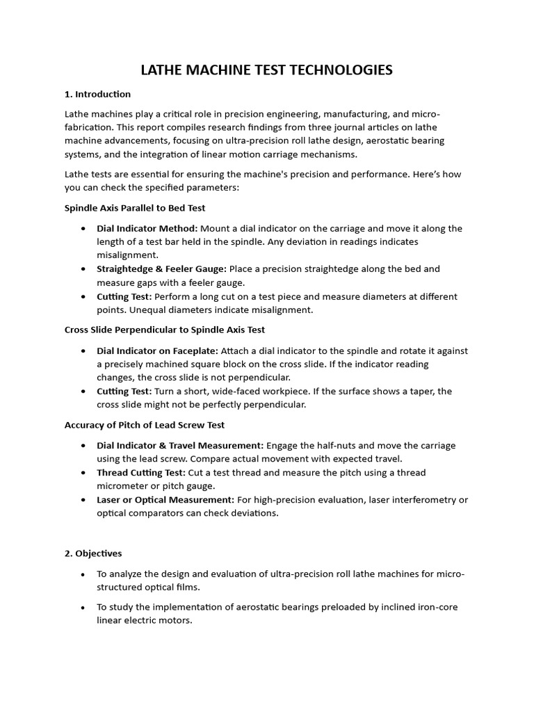 Seminar Report on Lathe Machine Technologies | PDF | Mechanical ...