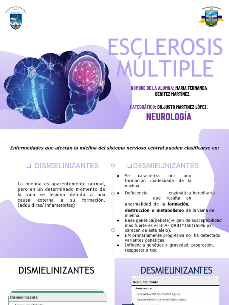 Esclerosis Multiple | PDF | Mielina | Antígeno