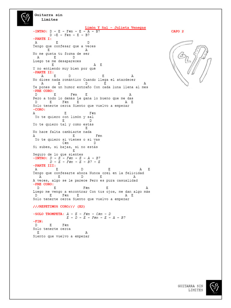 Acordes de "Limón y Sal" de Julieta Venegas | PDF