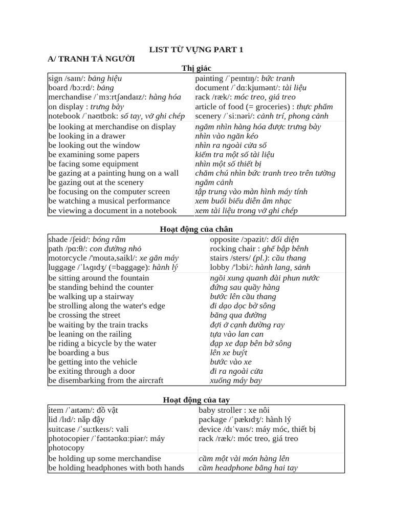 List T V NG Part 1 | PDF