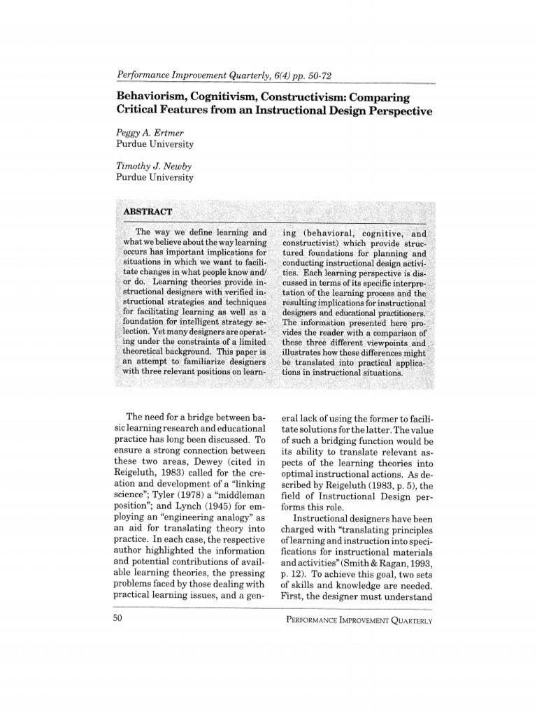 13 - Behaviorism, Cognitivism, Constructivism | PDF | Creative Commons