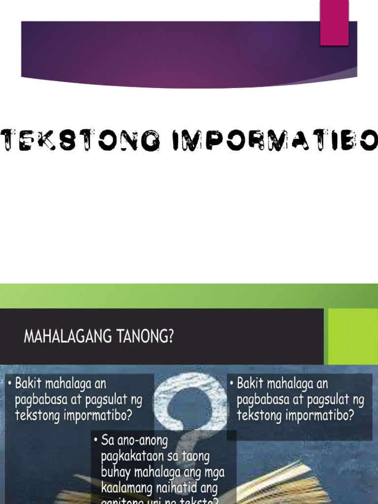 Tekstong Impormatib | PDF