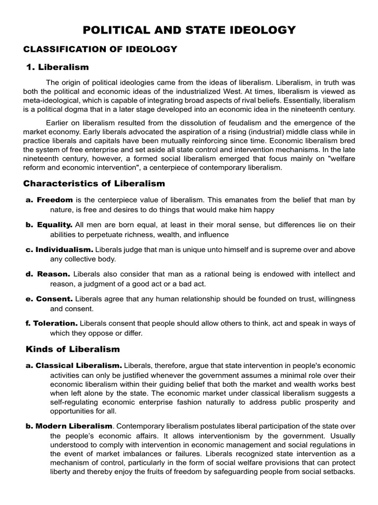 Political and State Ideologies Notes | PDF | Socialism | Communism