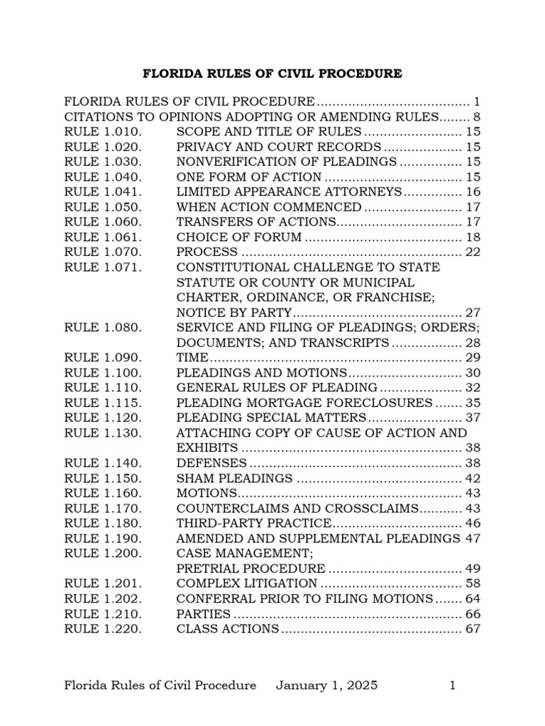 Civil Procedure Rules 01 01 25 Corrected Opinion | PDF | Deposition ...