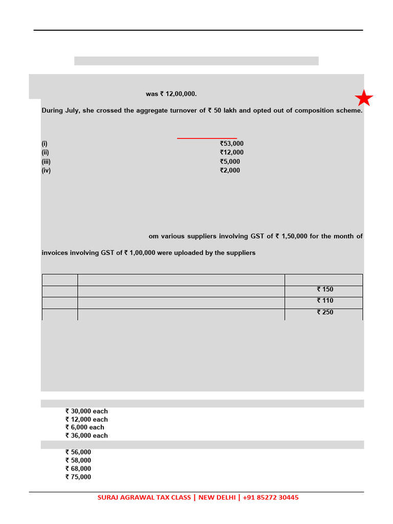 GST - Practice Test Paper - Set 13: (From GST 9 Edition Question Bank ...