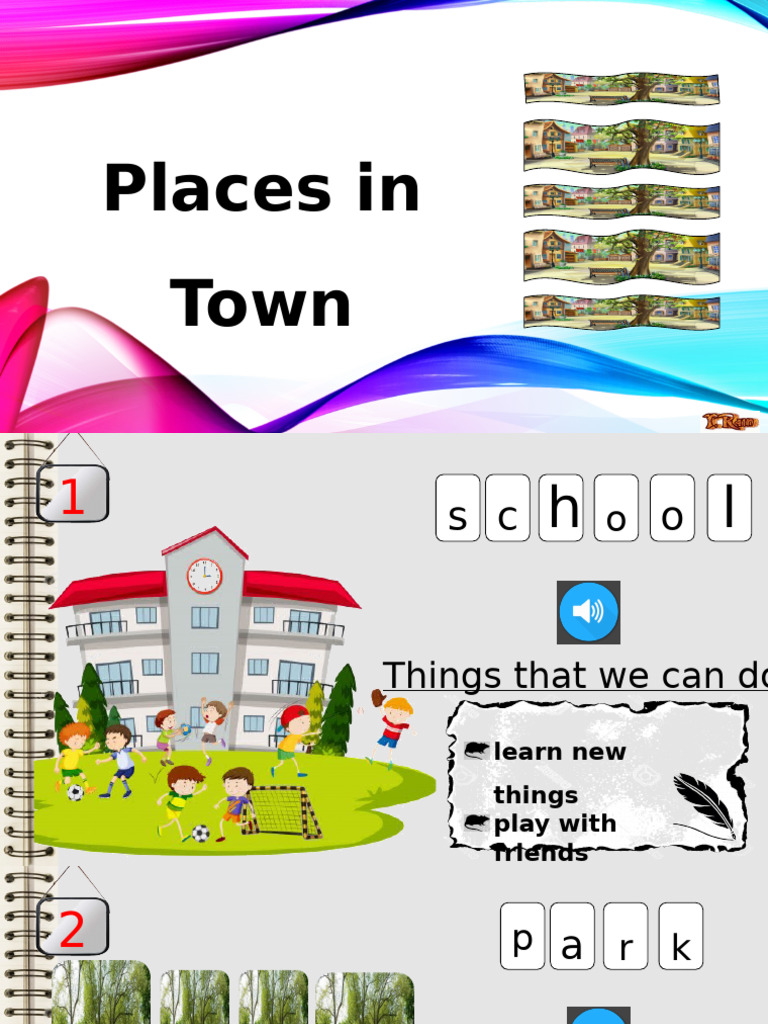 Places in Town Flashcards - 124575 | PDF