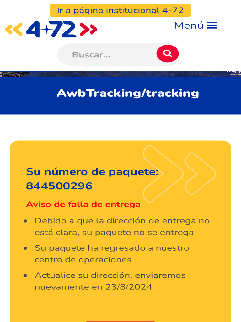 Paquete no entregado: Actualice dirección | PDF