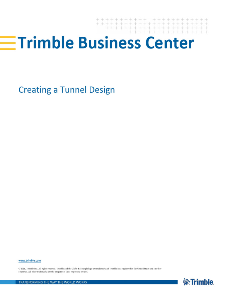 Tunnel Design Tutorial in TBC | PDF