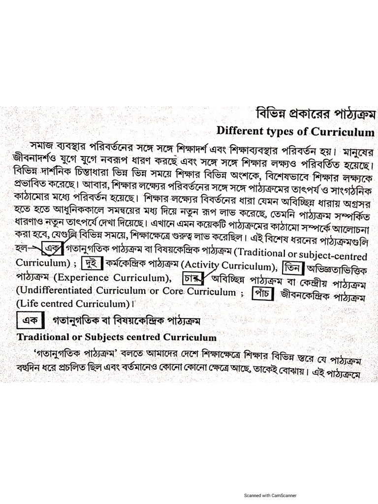 Types of Curriculum 4th Sem | PDF