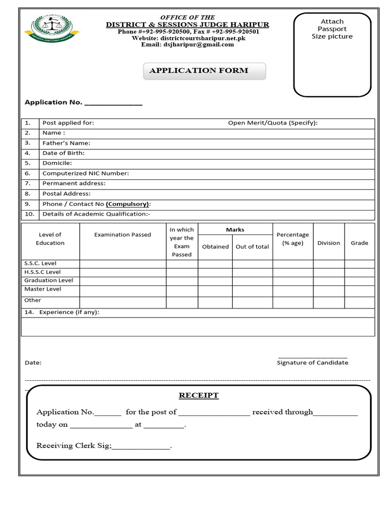 Application Form | PDF | Qualifications | Educational Stages