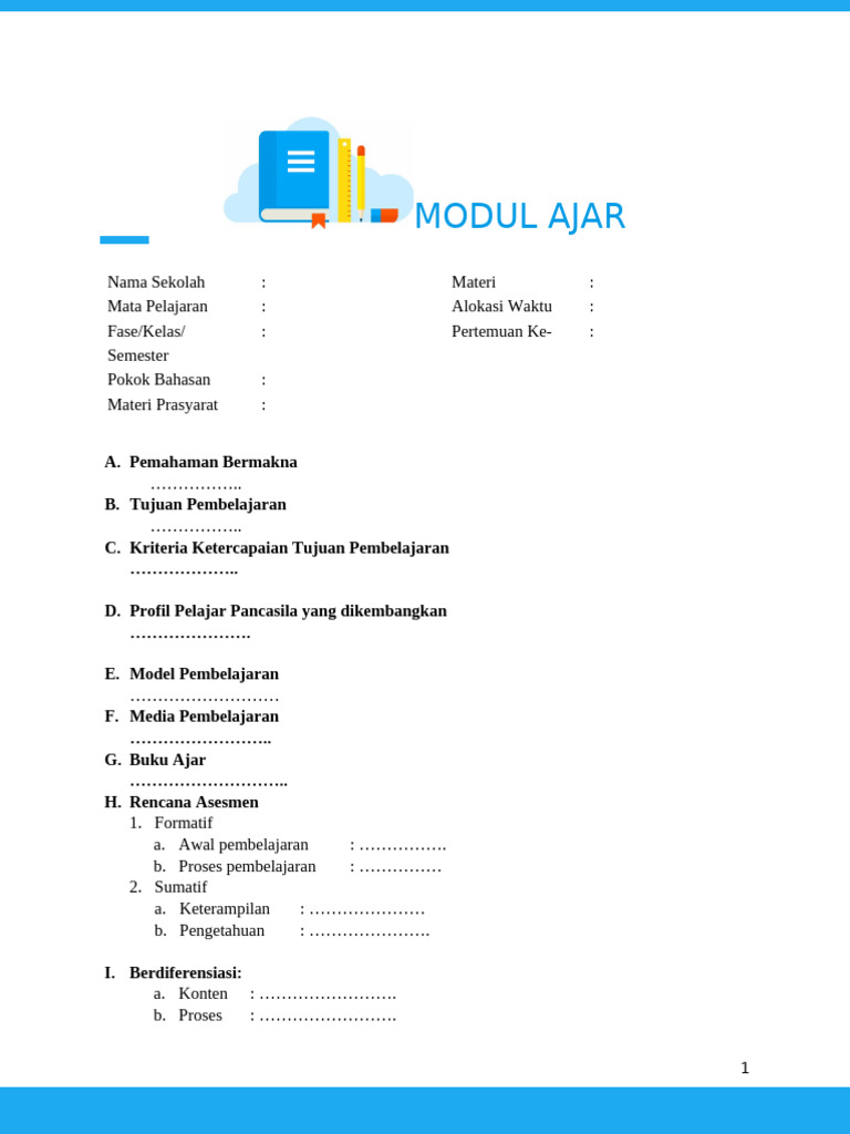 Modul Ajar Pembelajaran Terstruktur | PDF