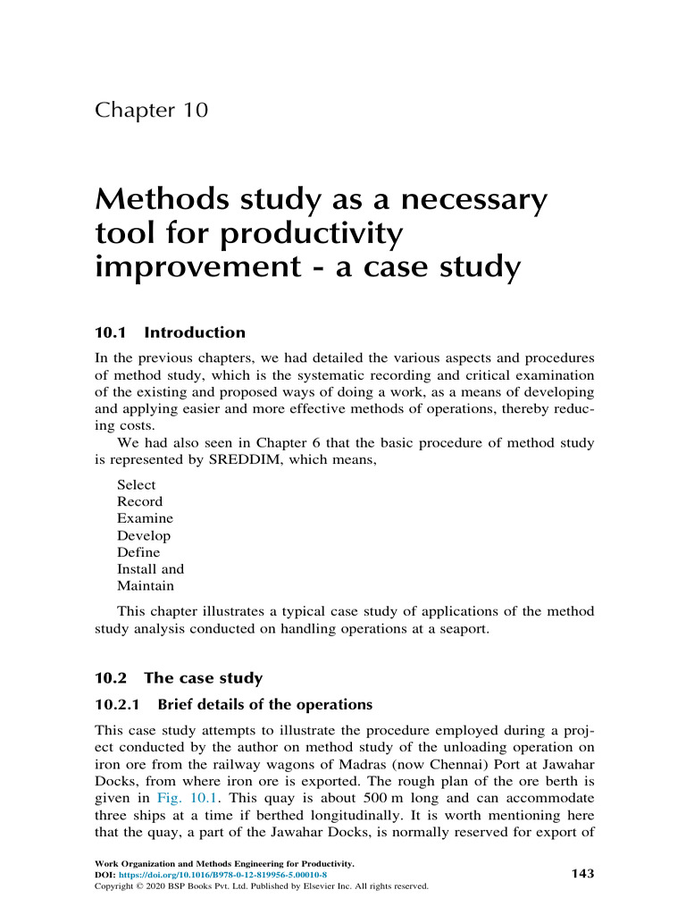 Case Study Method Study For Productivity Improvement Case | PDF
