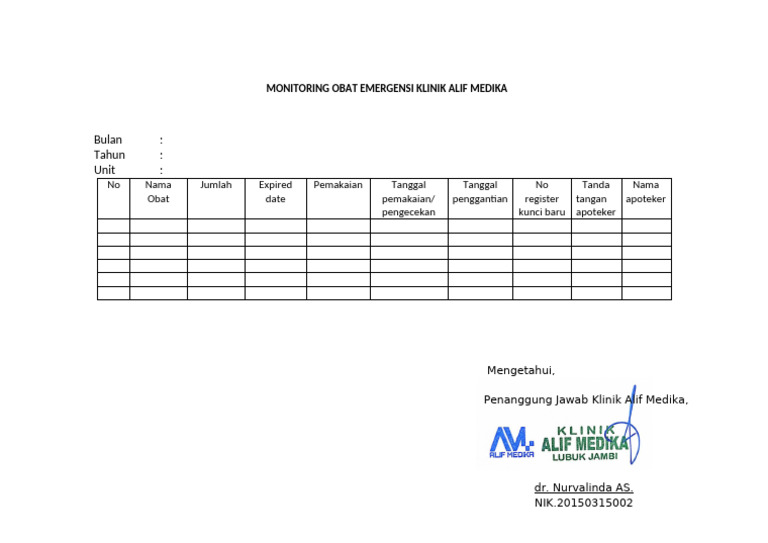 Monitoring Obat Emergensi | PDF