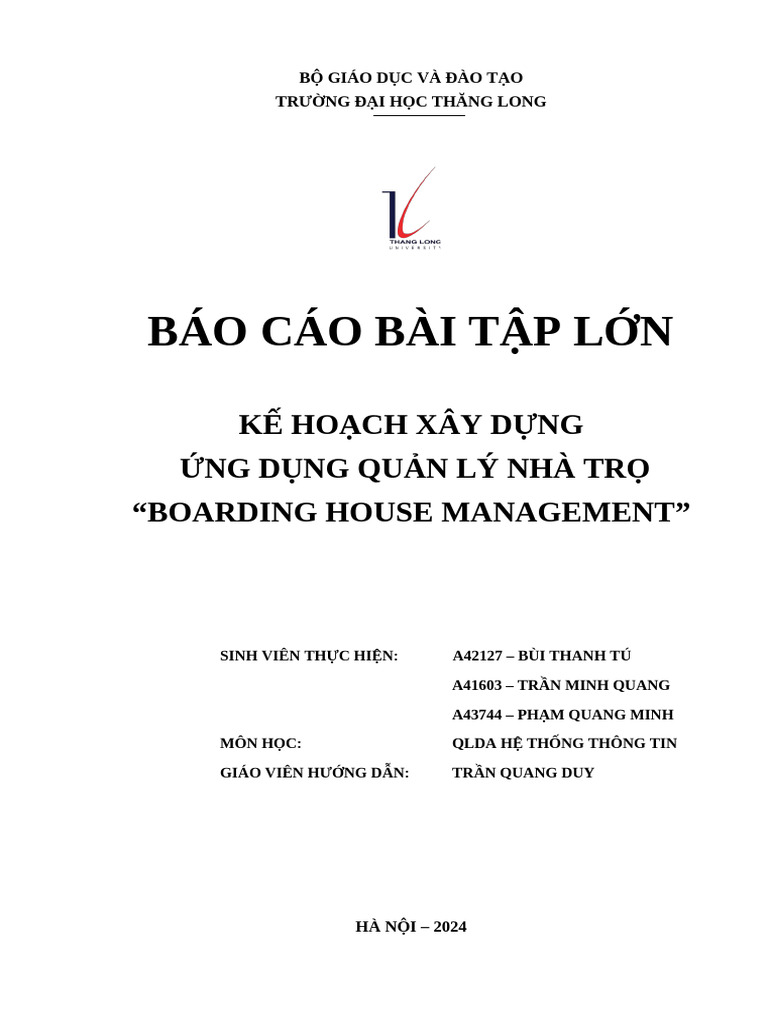 QLDA - HTTT - Nhóm 7 | PDF