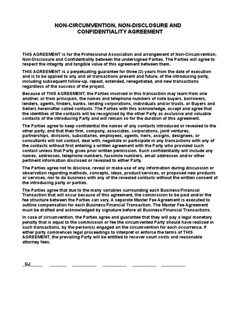 NCND - Gerald | PDF | Non Disclosure Agreement | Financial Transaction