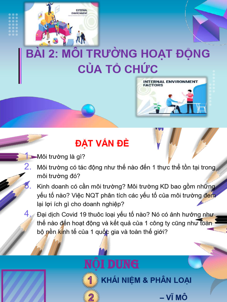 2021.bài 2. Môi Trư NG Ho T Đ NG C A T CH C.student | PDF