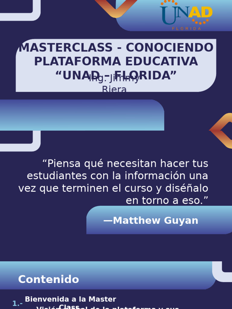 Conociendo La Plataforma Educativa UNAD - Florida | PDF | Moodle ...