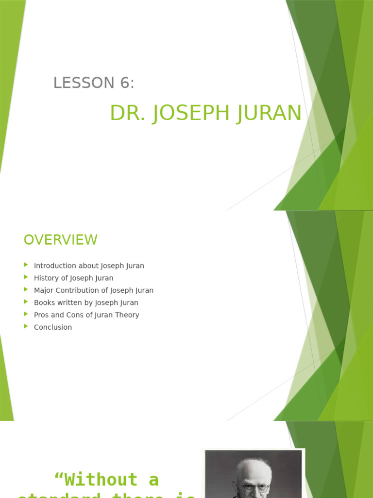 Leeson6. Dr. Joseph Juran | PDF | Business
