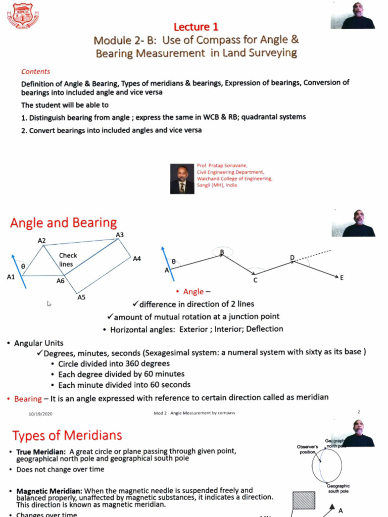 Compass Angle & Bearing Measurement Guide | PDF | Compass | Geometric ...