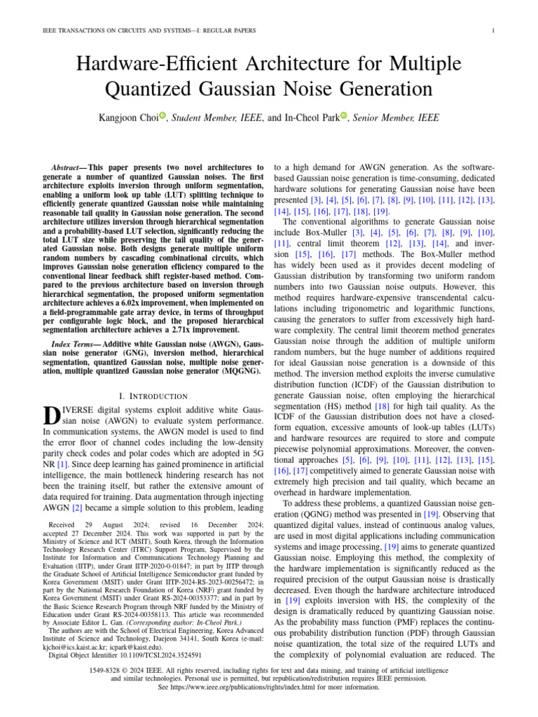 Hardware-Efficient_Architecture_for_Multiple_Quantized_Gaussian_Noise_Generation | PDF | Normal ...